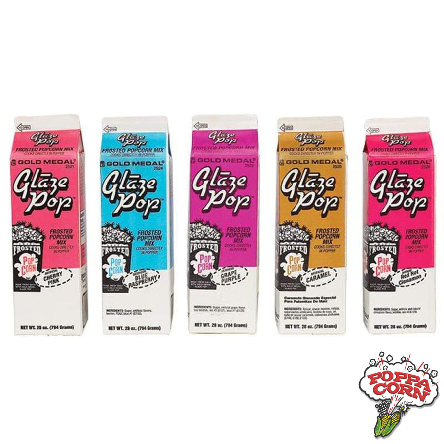 GLA004 - Glaze Pop® - Cherry Pink - 794g Carton | Poppa Corn Corp