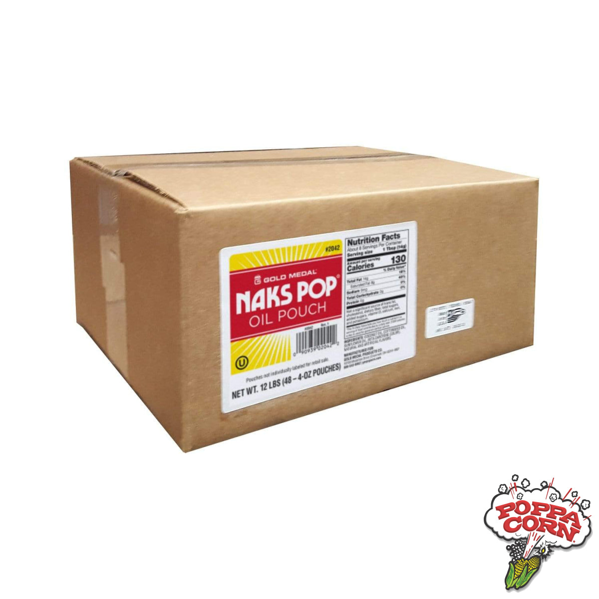 GM2042 - Naks Pop® Oil Pouch - Portion Pak Popping Oil - 48 x 4oz ...