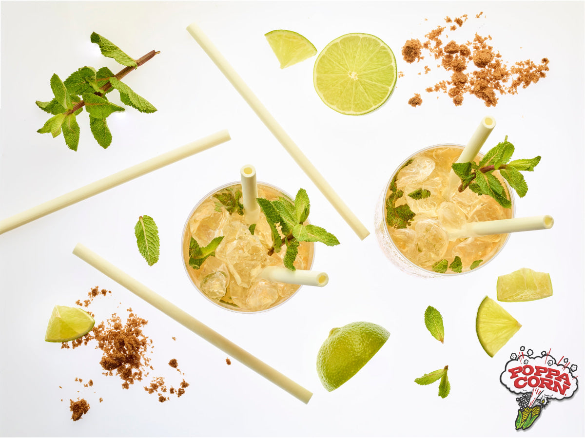 Lime Edible Straws - 200/case - Item Code: SOR005 | Poppa Corn Corp