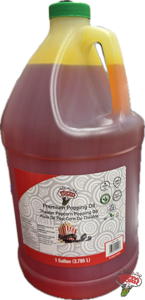 OIL007 - Pour & Pop Popping Oil - 4 x 1 Gallon | Poppa Corn Corp