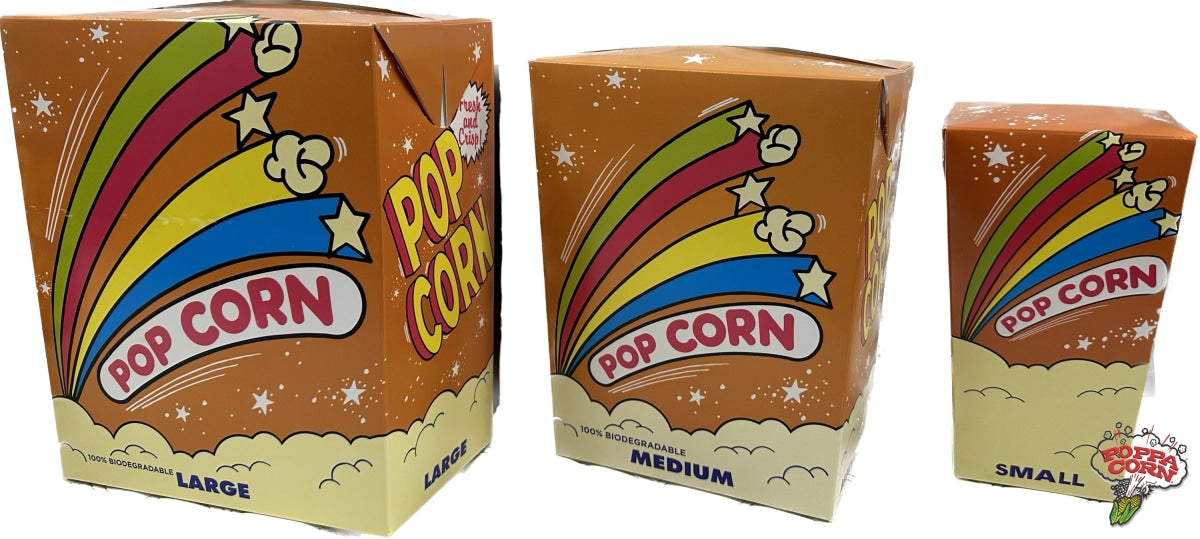 Orange Popcorn Box Large 250/case - 130OZ - 100% Biodegradable - BOX008 ...