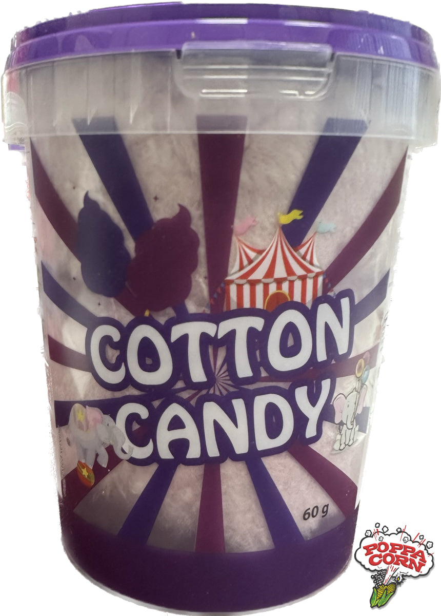 Poppa Corn's Purple Cotton Candy Tubs - Pre-Packaged Candy Floss Tubs ...