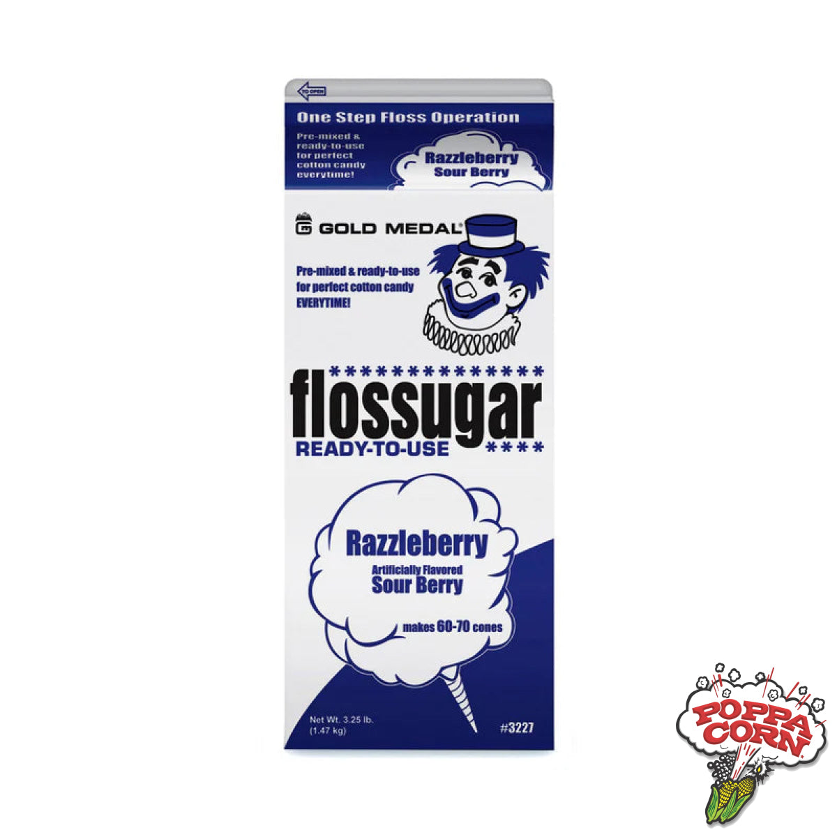 Razzleberry (Sour Berry) - Flossugar Carton - 3.25LB Carton - FLO024 ...