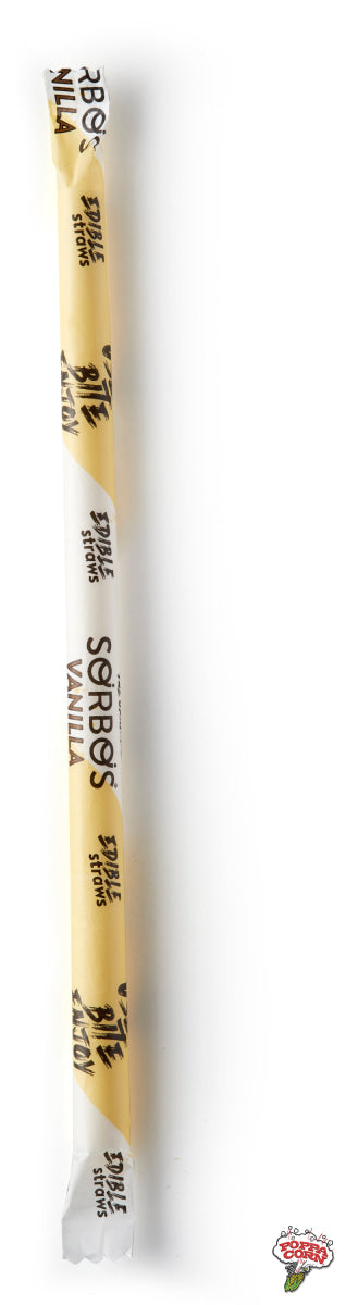 Vanilla Edible Straws - 200/case - Item Code: SOR004 | Poppa Corn Corp